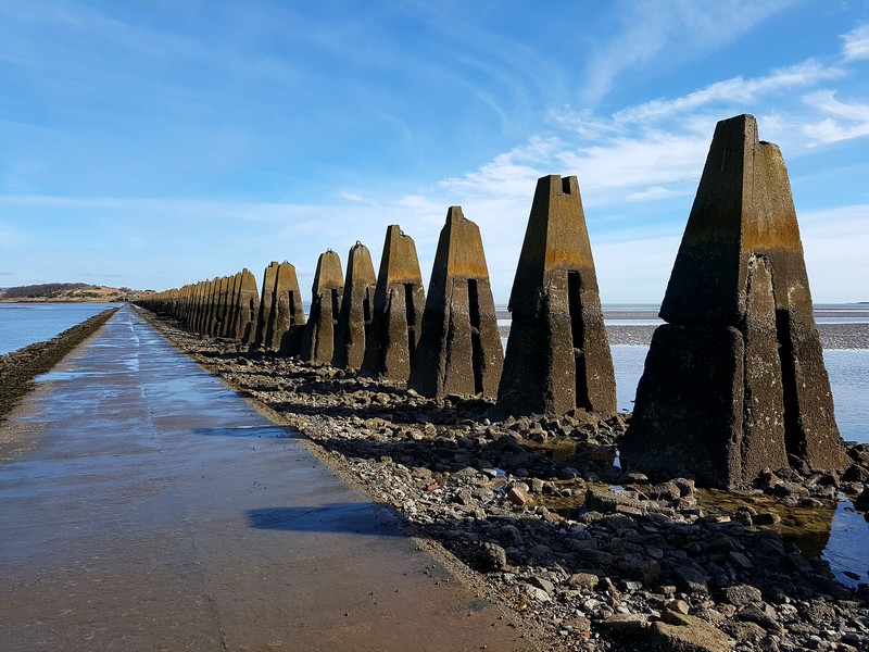 Crossing the causeway at Cramond – Just Frances
